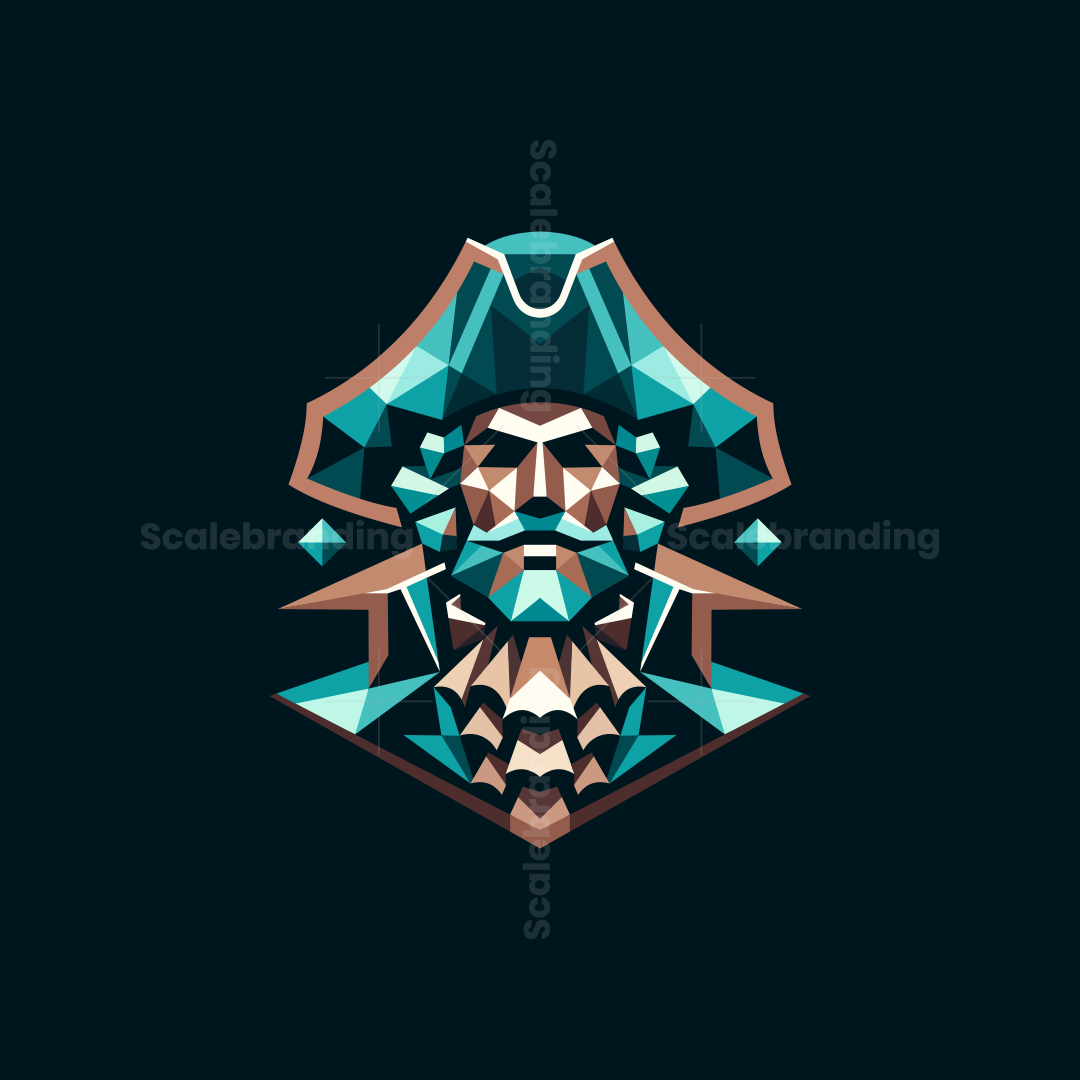 Geometric Pirate Captain Logo Design | Scalebranding