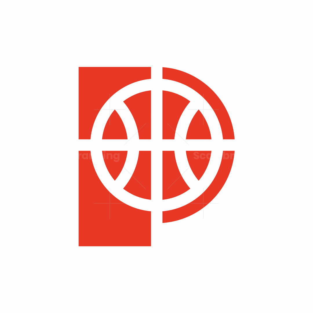 Minimalist Initial P Basketball Logo | Scalebranding