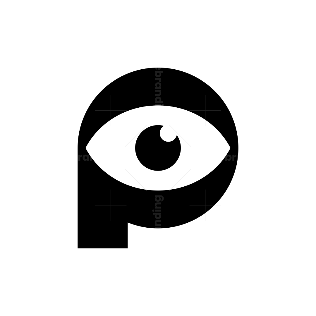 Modern Letter P Eye logo | Scalebranding