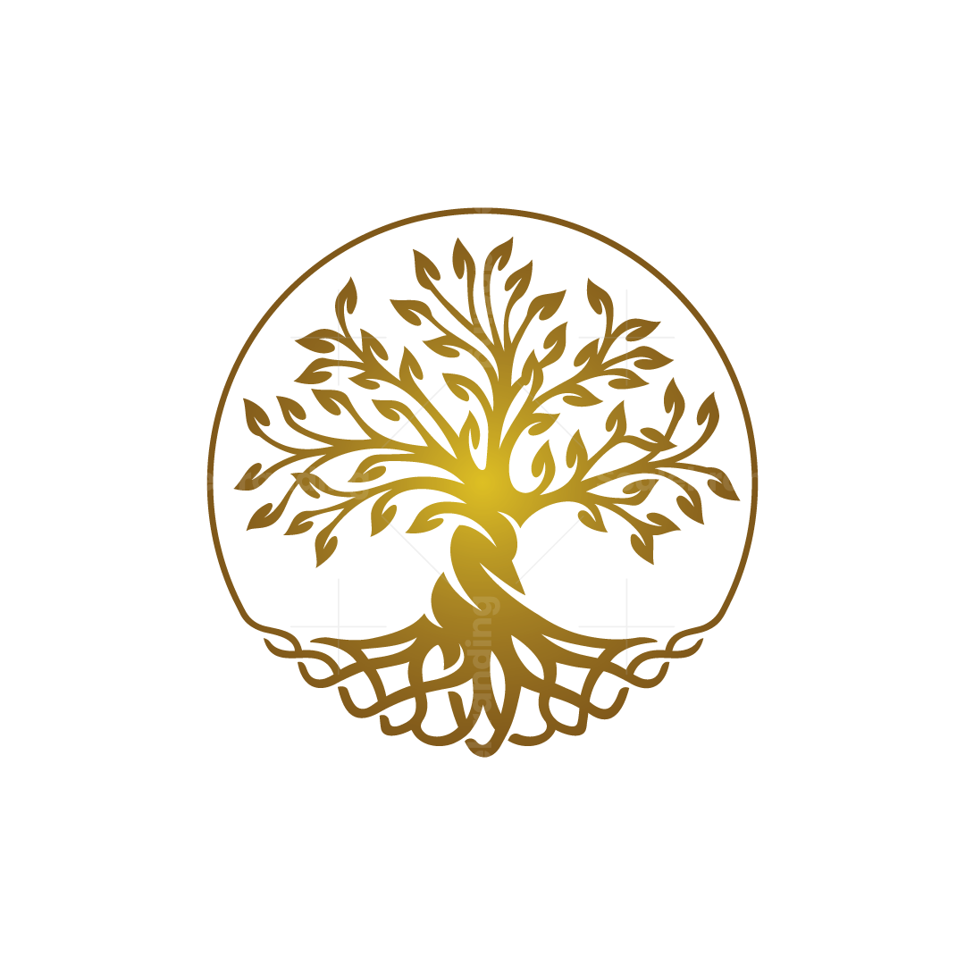 Golden Celtic Tree of Life Logo | Scalebranding