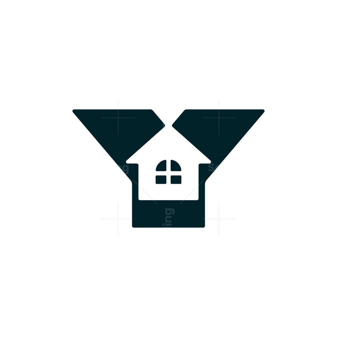 Letter Y house negative space logo | Scalebranding