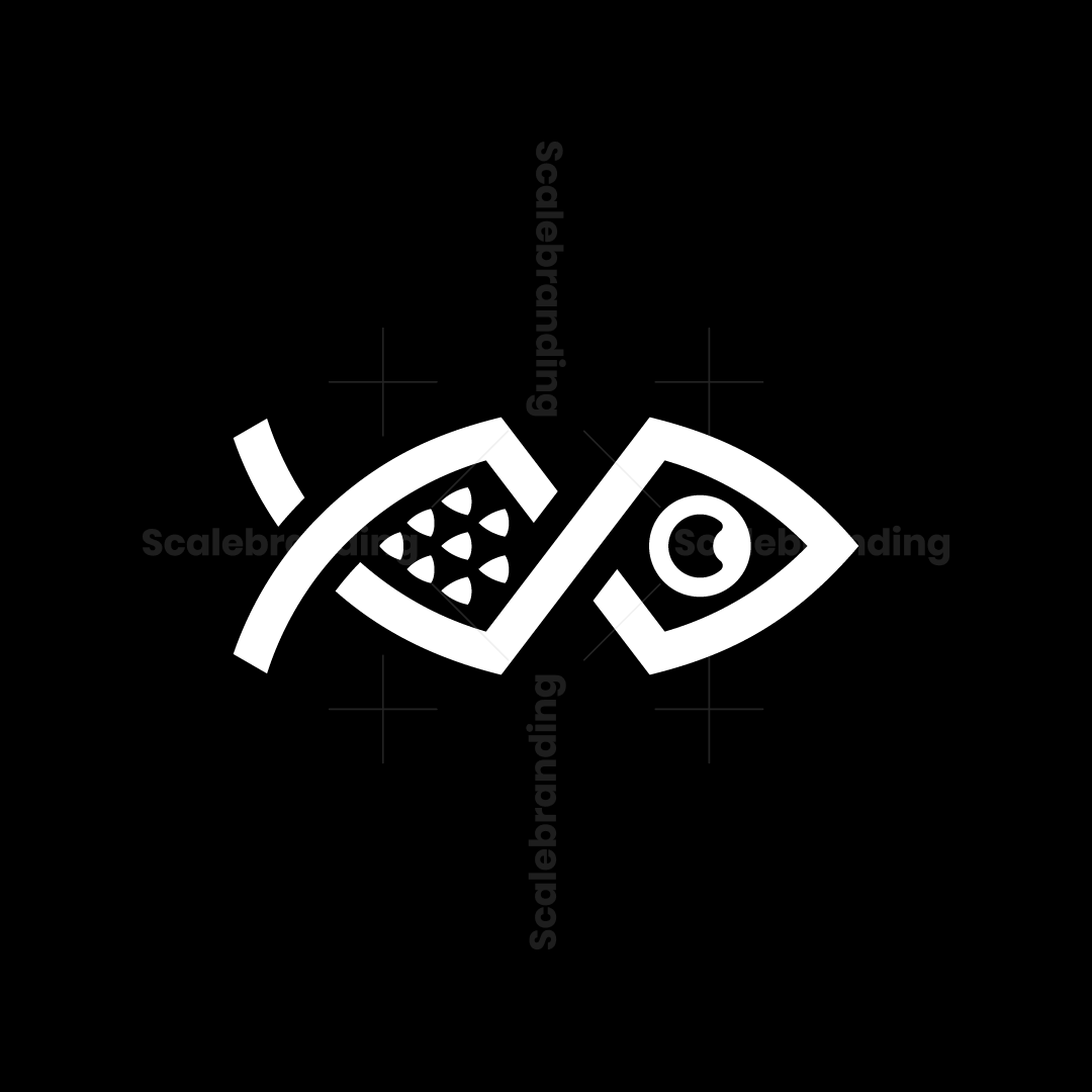 Letter X Infinity Fish logo | Scalebranding