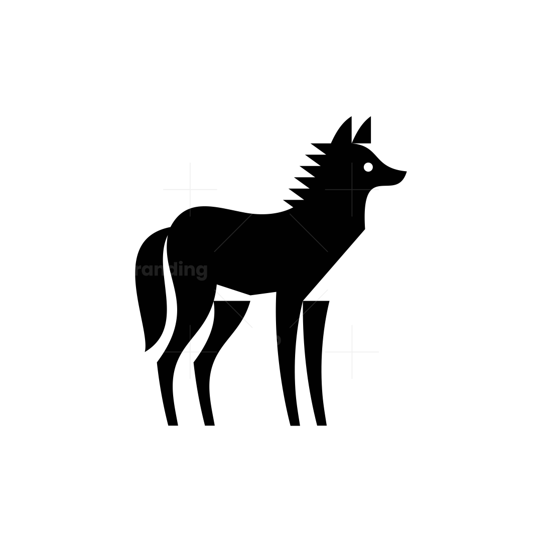 Geometric Maned Wolf Logo Design | Scalebranding