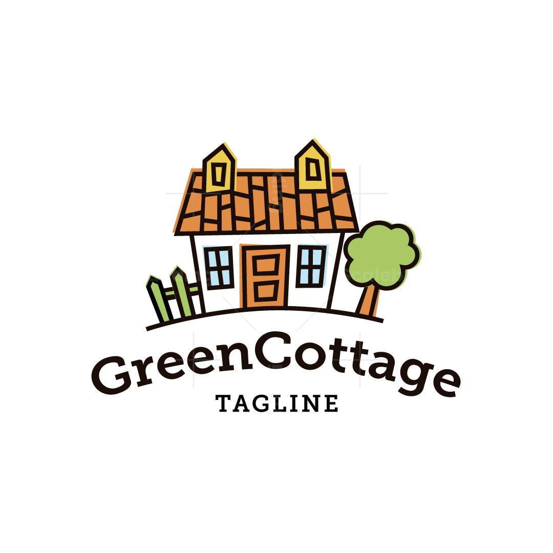 Green Cottage Lovely Retreat Logo | Scalebranding