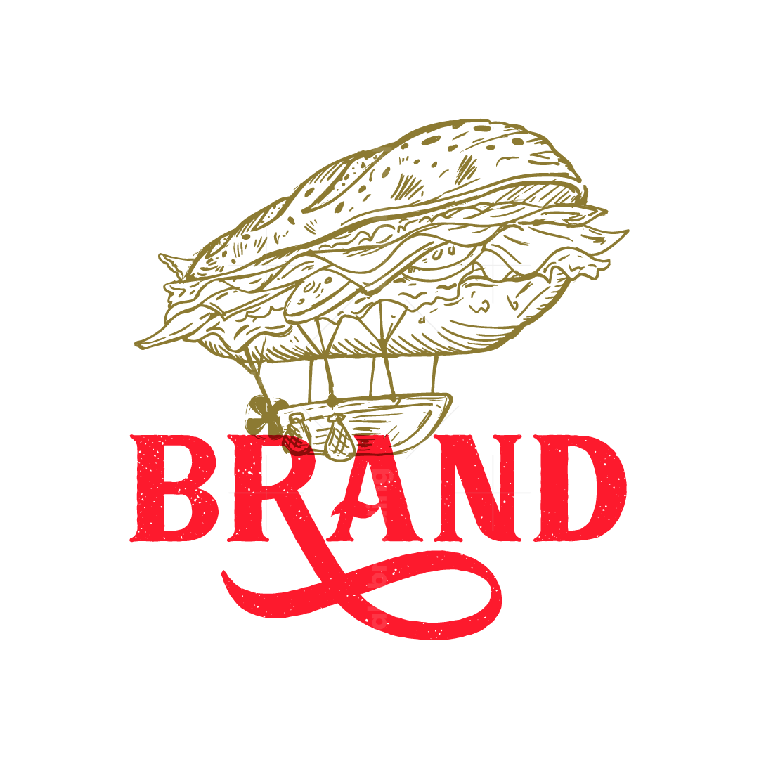 The Flying Zeppelin Sandwich Logo | Scalebranding