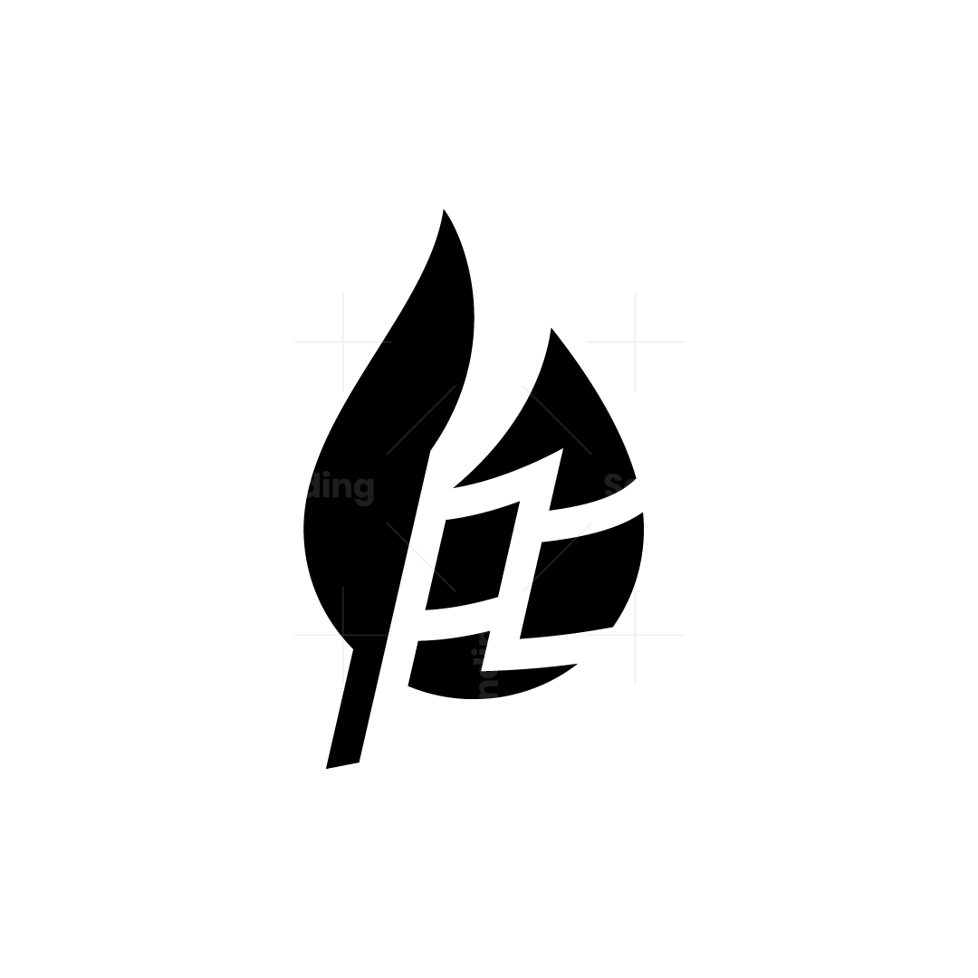 Modern Fire Flame Flag Logo | Scalebranding