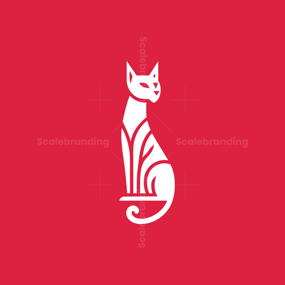 a stylized Elegant Cat feline Logos | Scalebranding