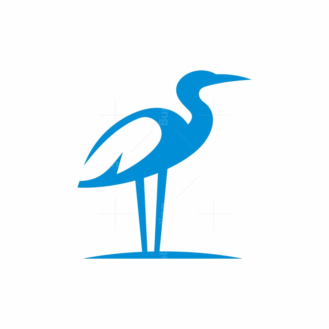 Simple Stork Shape Symbol Logo | Scalebranding