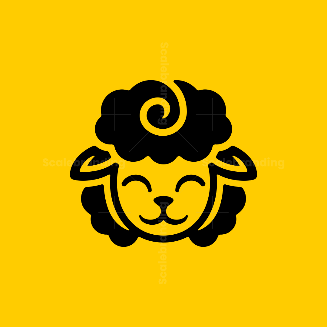 Iconic Little Cute Sheep Logo | Scalebranding