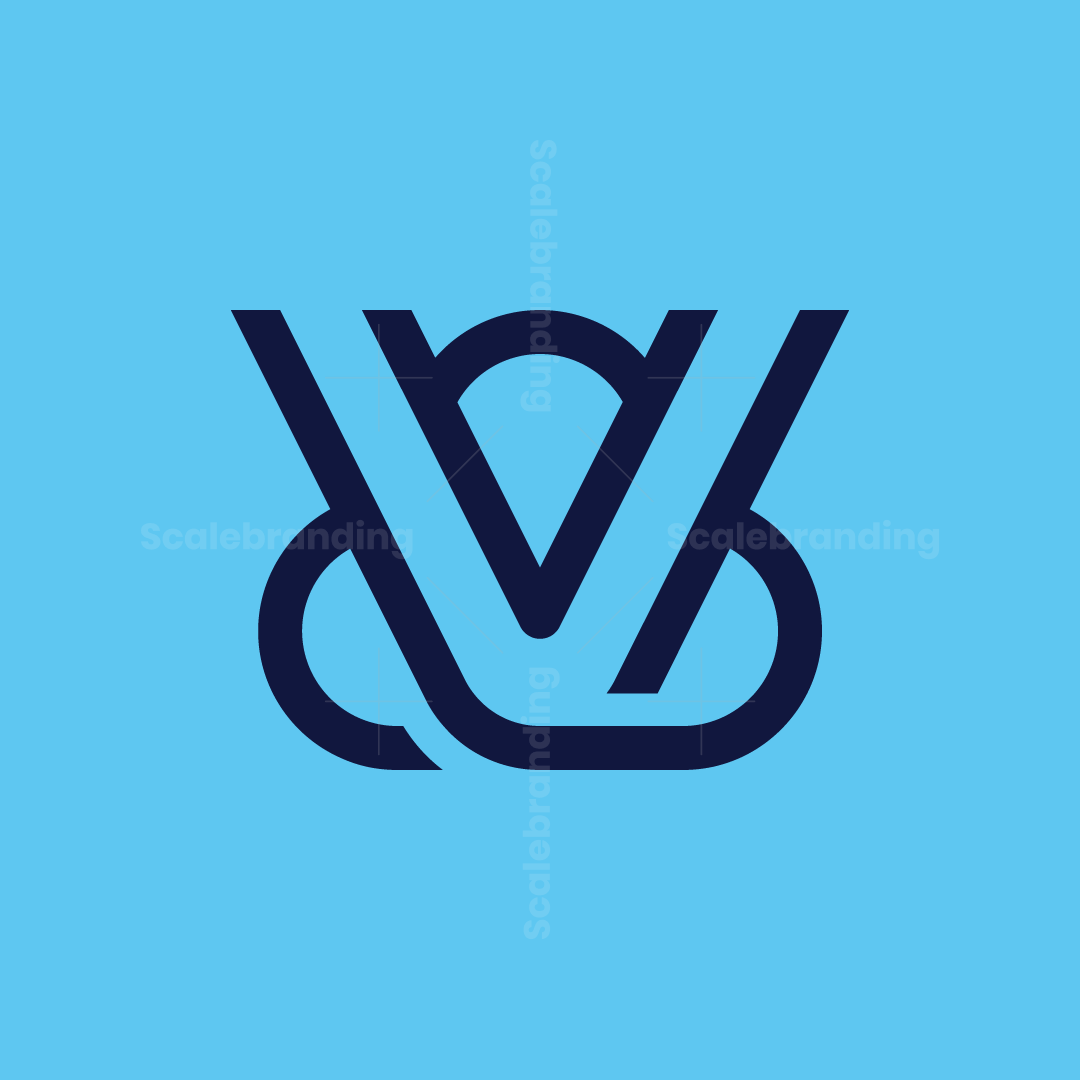 Letter V Blue Cloud Mark Logo | Scalebranding