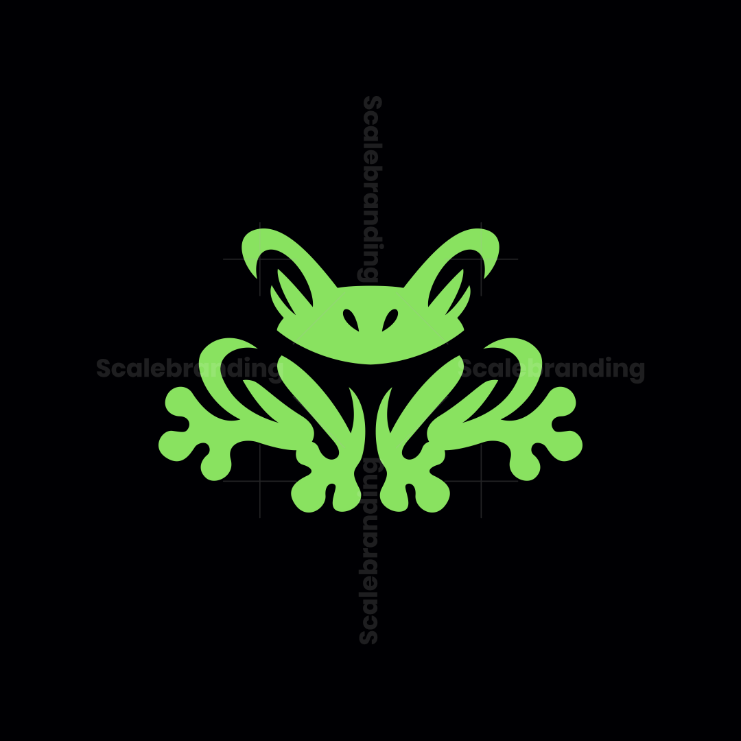 Elegant Sitting Confident Frog Logo | Scalebranding