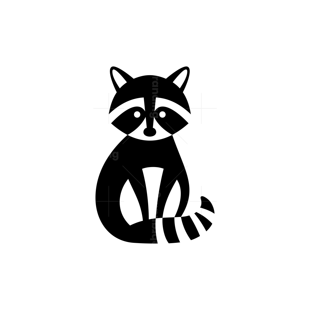 Cute Minimalist Raccoon Logo Design | Scalebranding