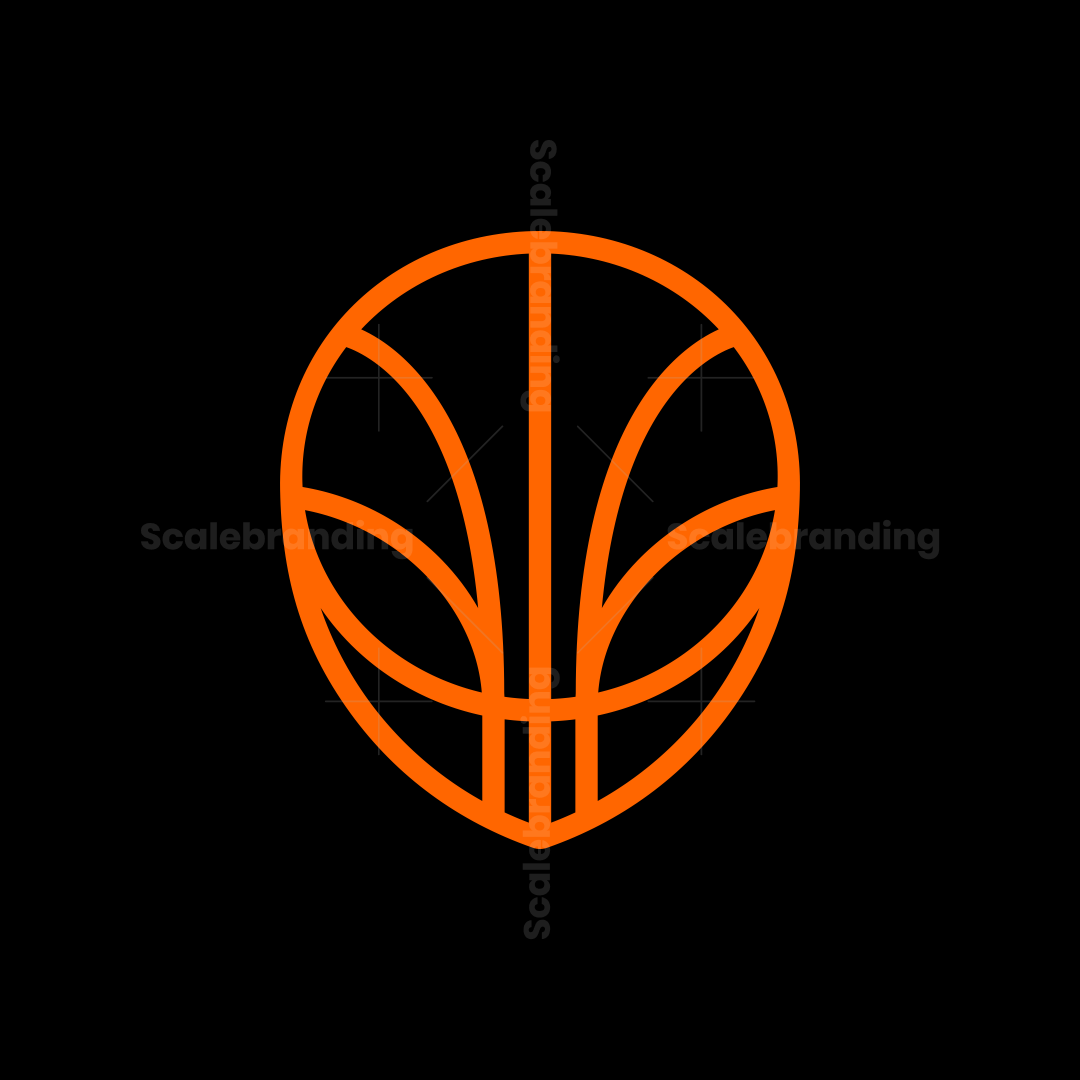 Modern Alien Head Basketball Logo | Scalebranding