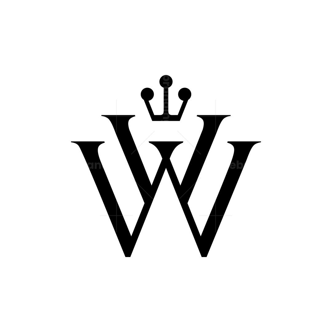 Elegant Crowned Letter WW logo | Scalebranding