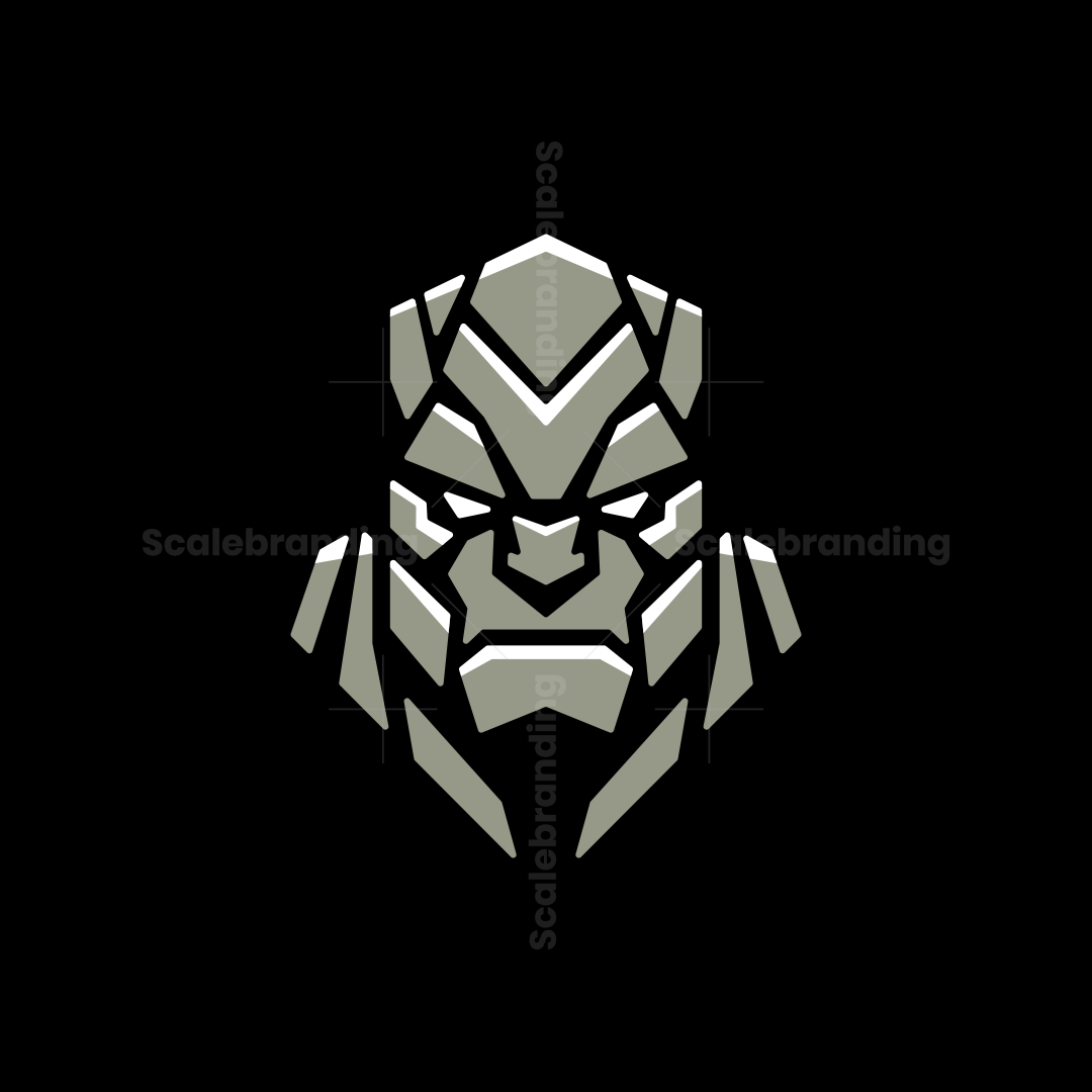 Bold Stone Golem Face Logo | Scalebranding