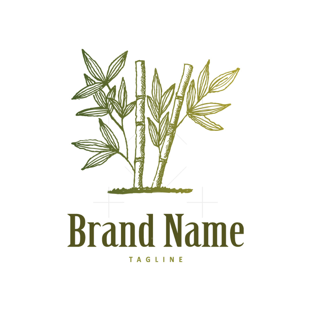 Bamboo Tree Leaves Logo | Scalebranding