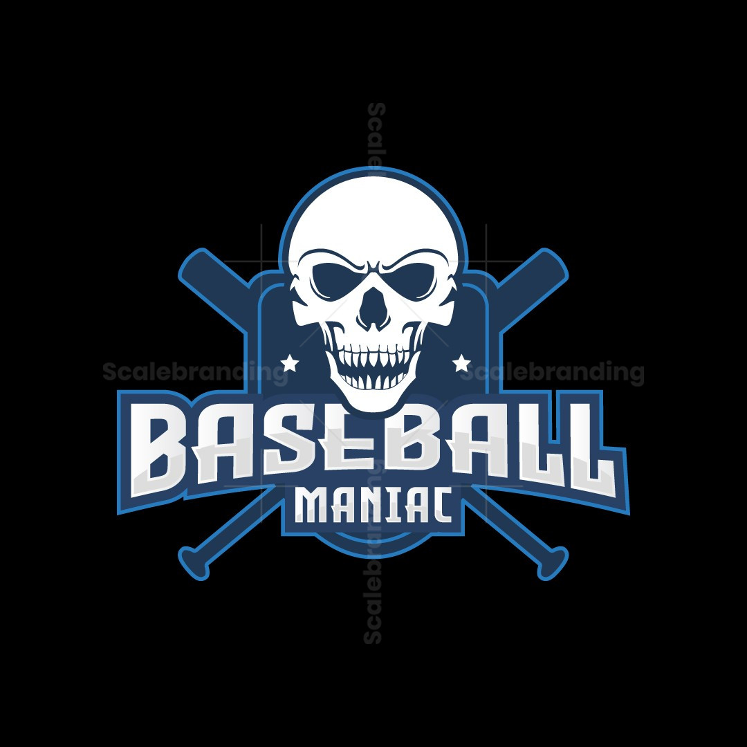 Baseball Maniac Skull Logo | Scalebranding