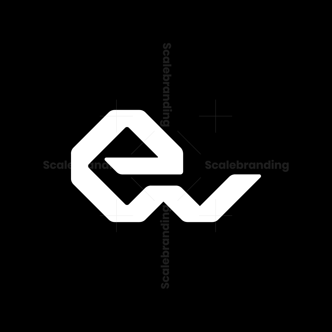 Initials EW or GM Monogram Logo | Scalebranding