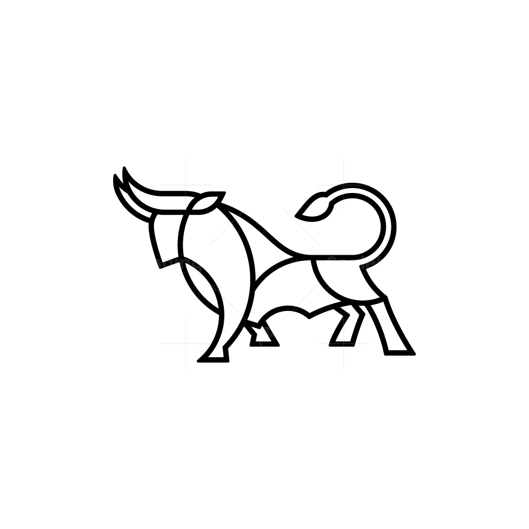 Powerful Geometric Charging Bull Logo | Scalebranding