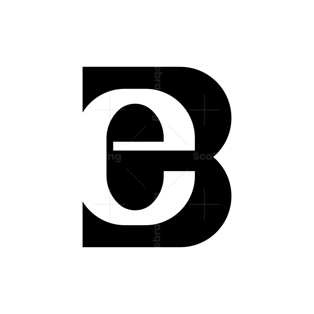 Black Eb Logo Modern And Simple Letter EB Logo, Suitable For Any