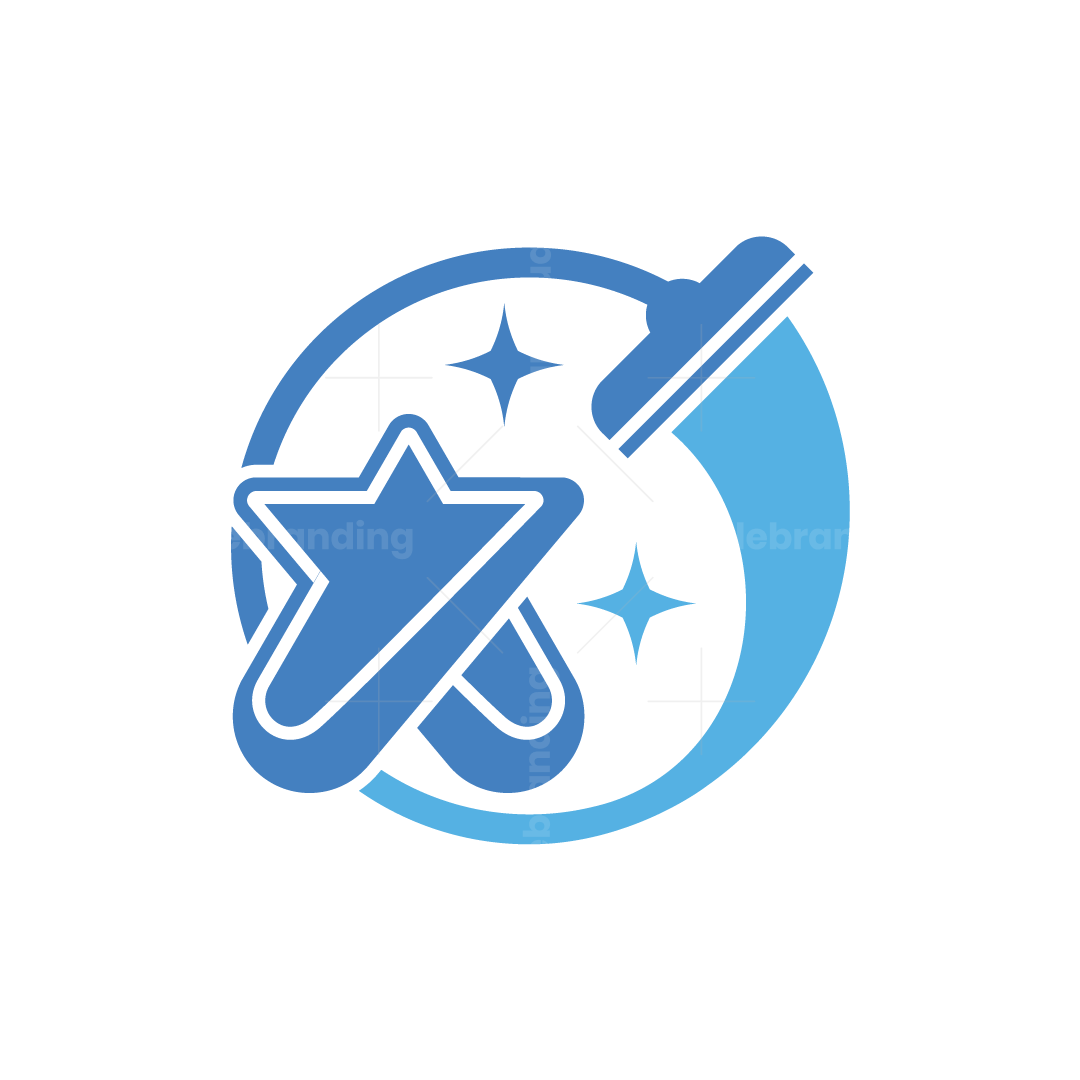 Circular Star Cleaning Tools Logo | Scalebranding