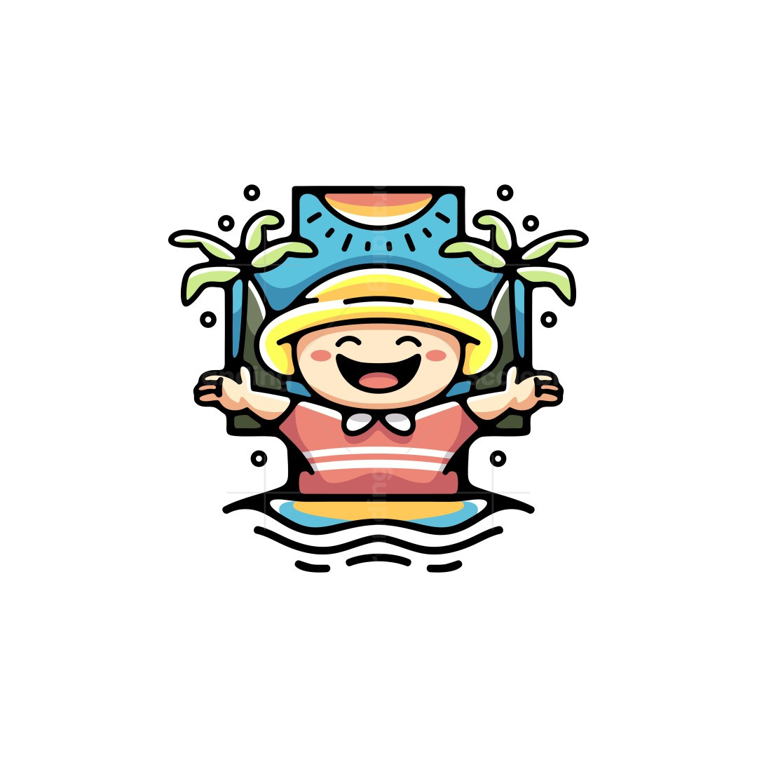 Beach Kids Sunset Logo | Scalebranding
