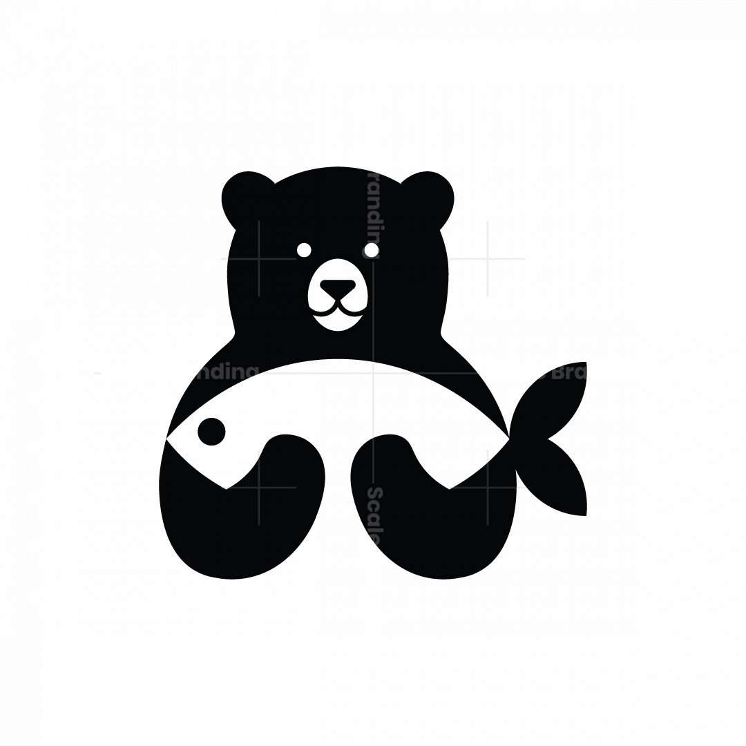 Bear And Fish Logo | Scalebranding