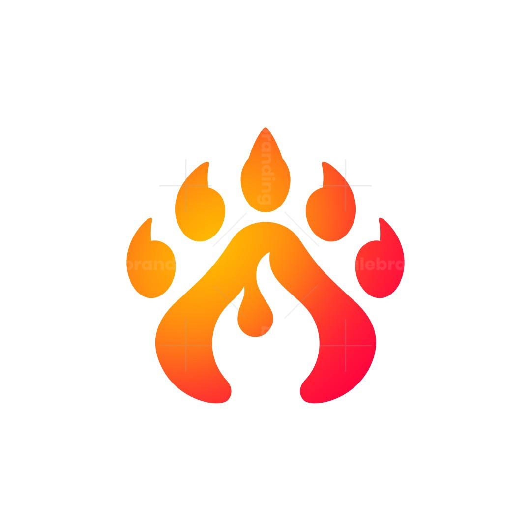 Bear Flame Fire Paw Logo | Scalebranding