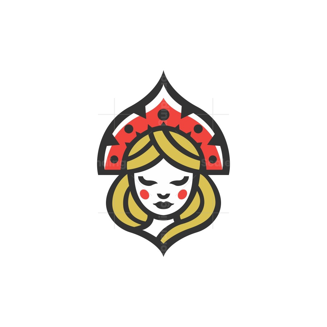 Beauty Russian Girl Matreshka Logo | Scalebranding