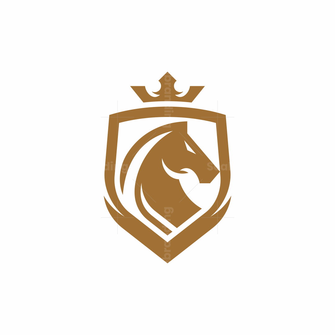 Horse Crown Shield Elegant Logo | Scalebranding