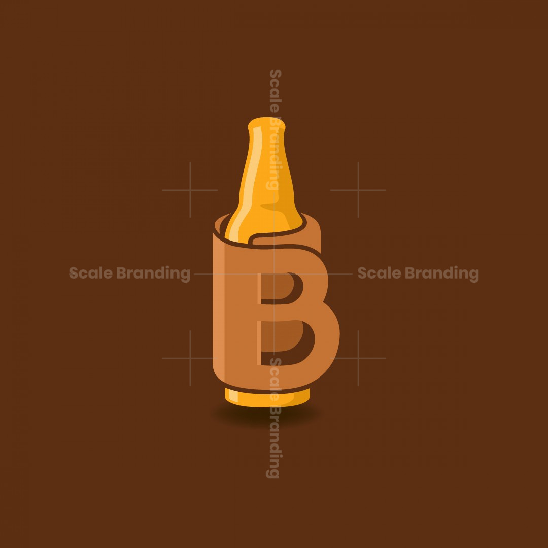 Beer Bottle Letter B Logo | Scalebranding