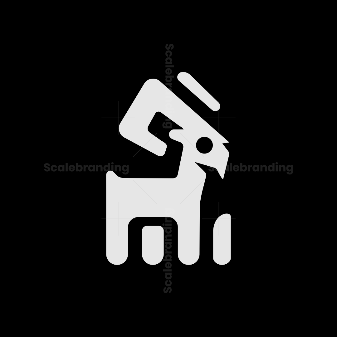 Geometric Mountain Goat Tech Logo | Scalebranding
