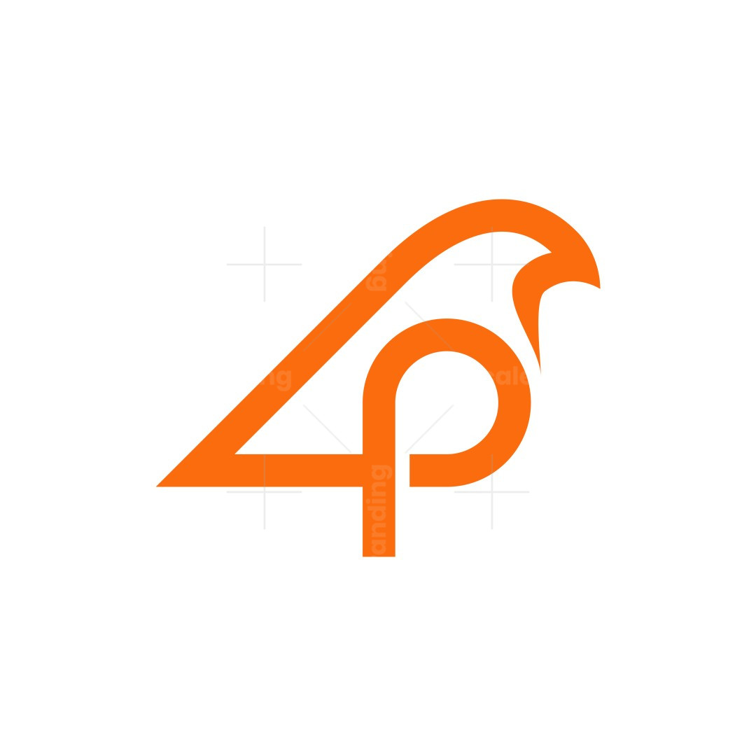 Letter P Bird Logo | Scalebranding