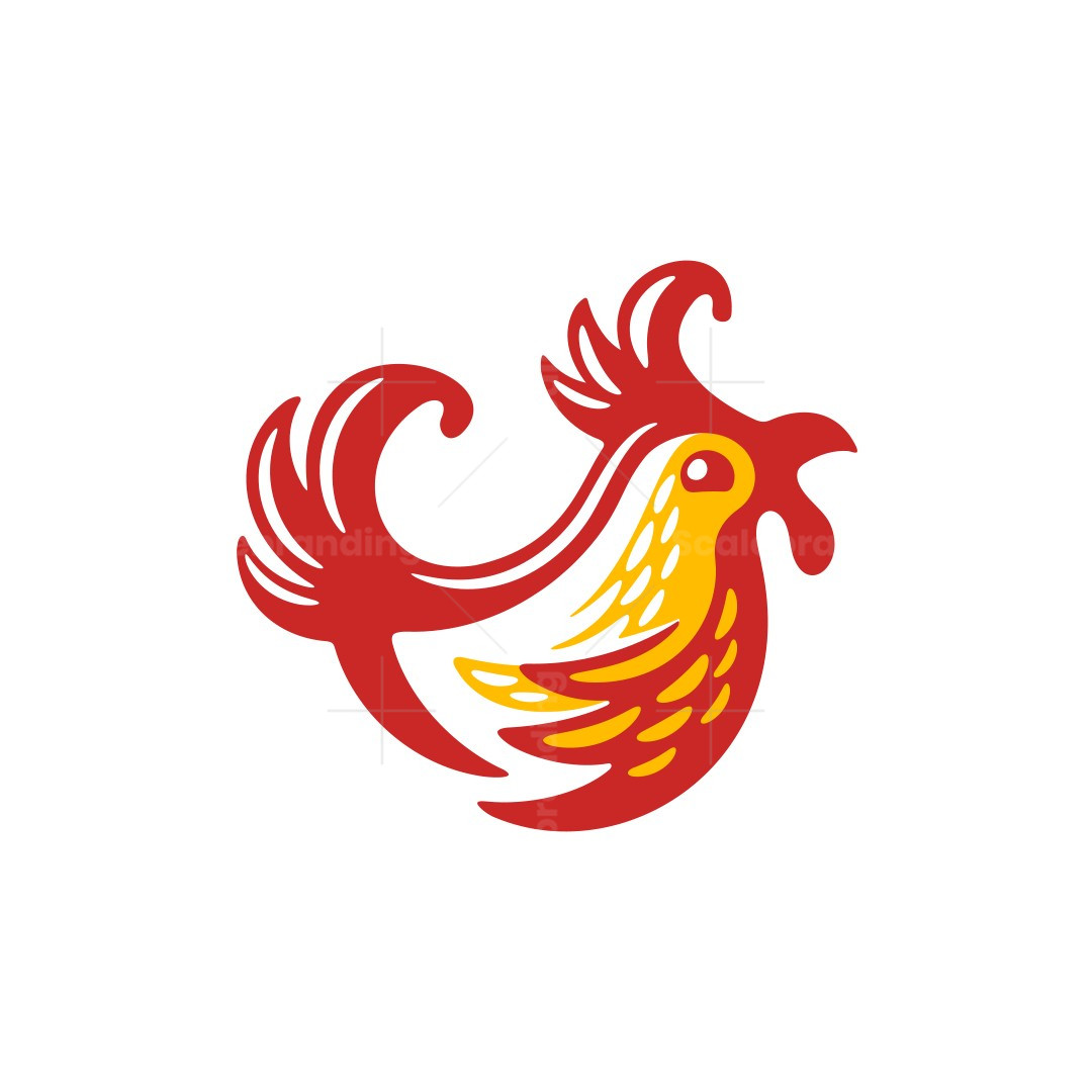 Big Red Chicken Rooster Logo | Scalebranding