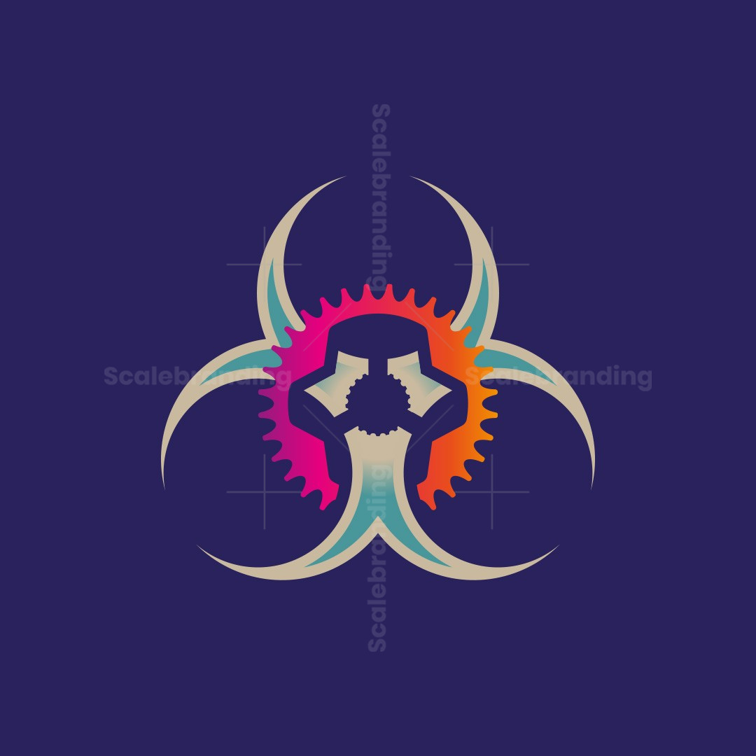 Biohazard Mountainbike Chainring Logo | Scalebranding
