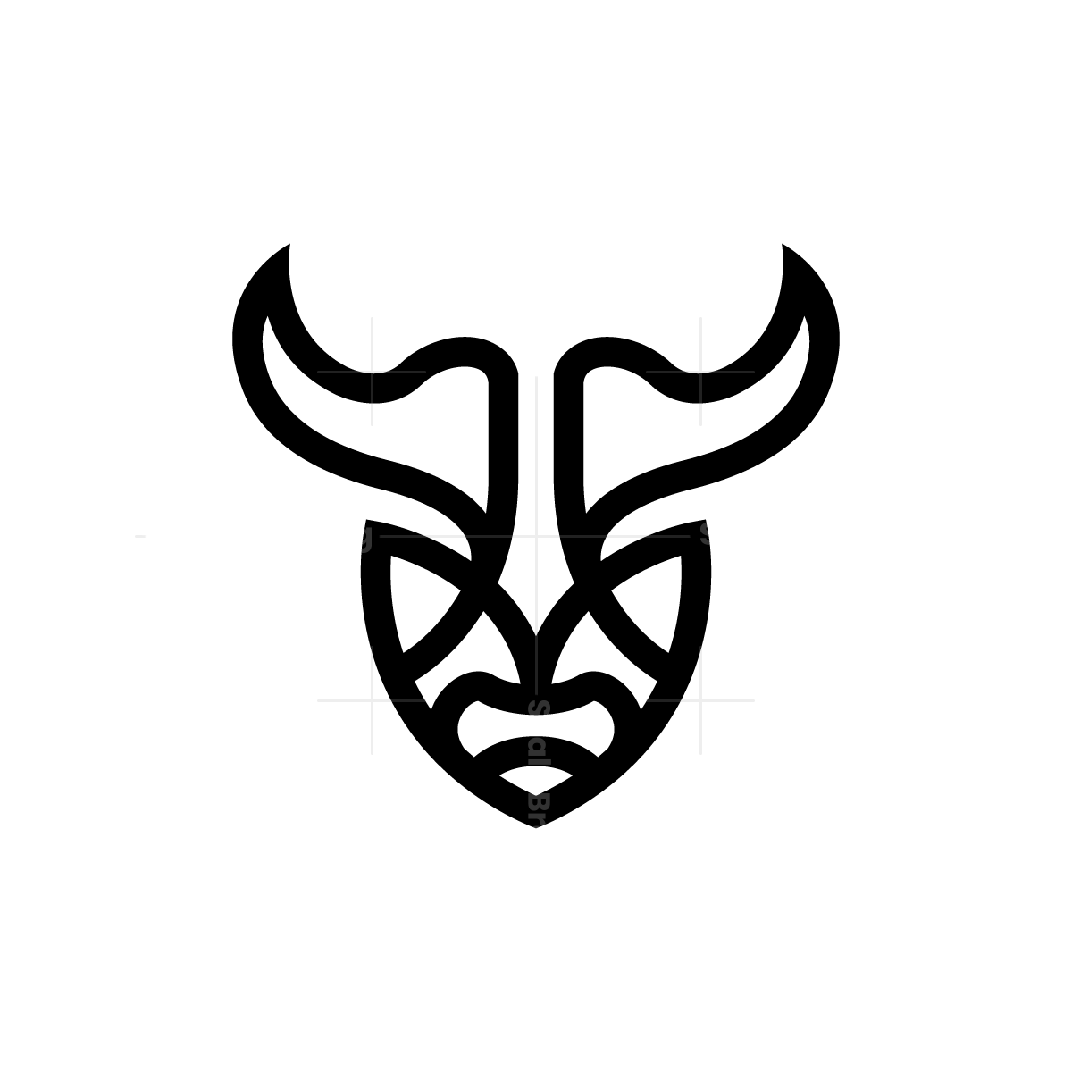 Black Bison Head Logo Cool Bison Logo Abstract Black Bison Logo ...