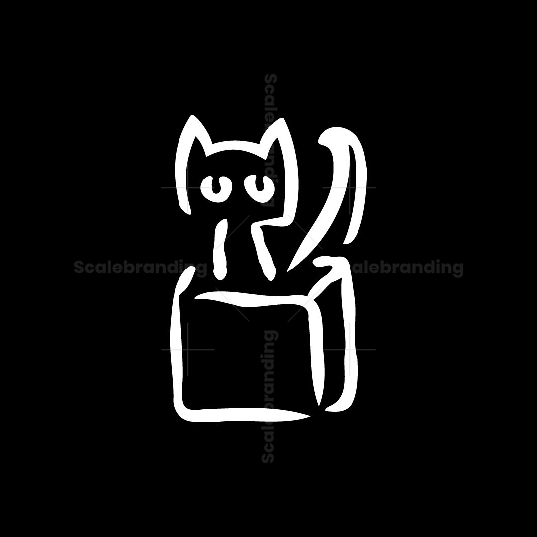 Black Cat in Box Logo | Scalebranding