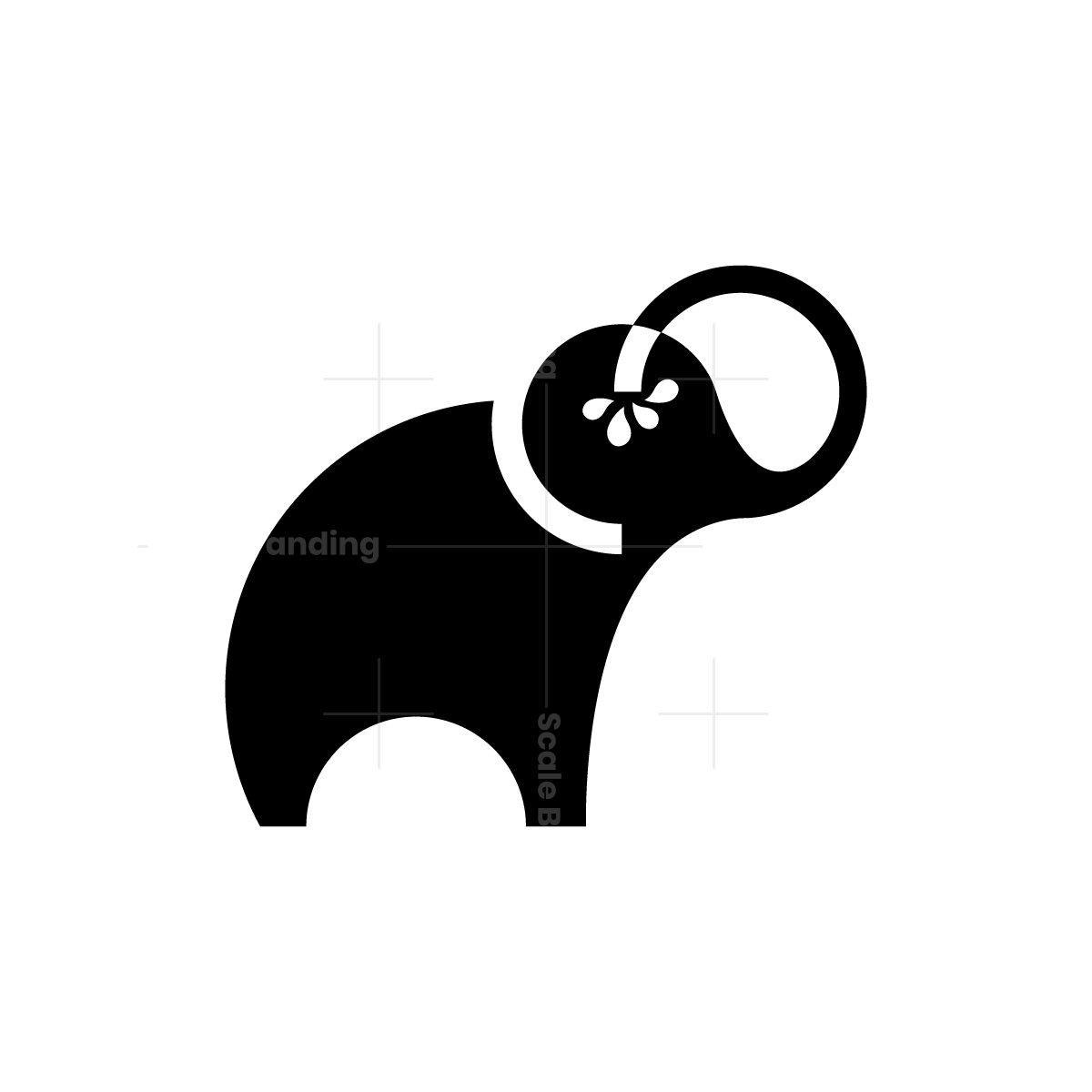 Black Elephant Logo Water Splash Elephant Logo | Scalebranding