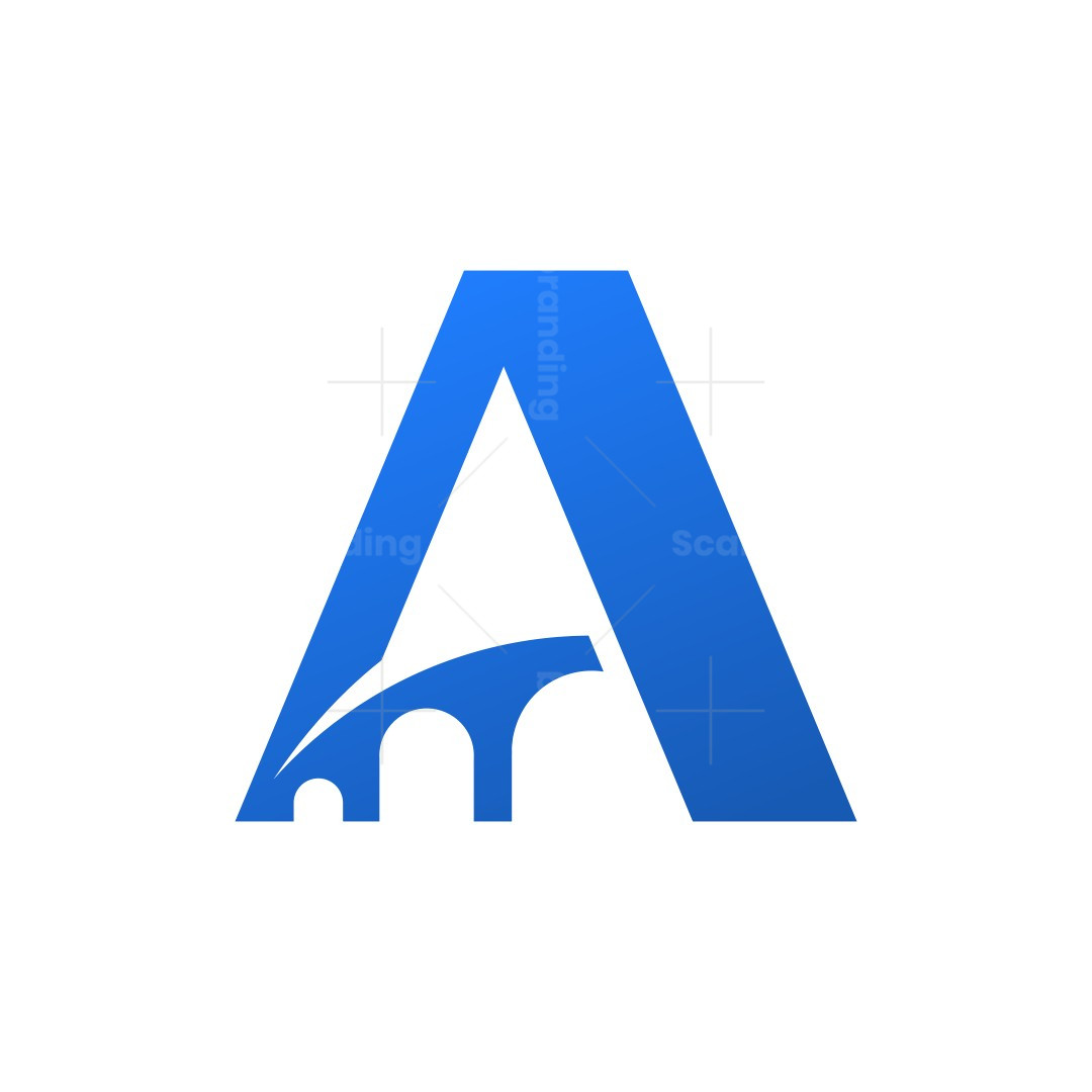 Blue Alpha Bridge Logo | Scalebranding