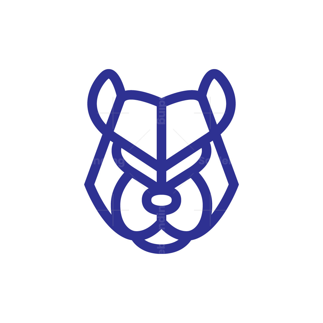 Bear Head Logo Angry Blue Bear Logo | Scalebranding