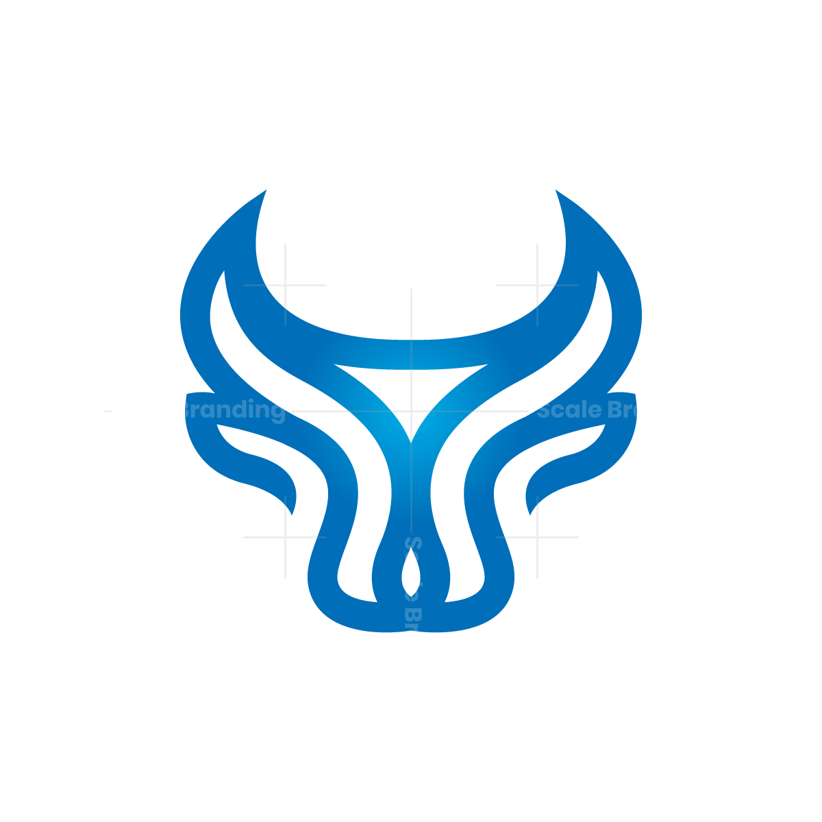 Blue Bull Logo Linear Bull Head Logo | Scalebranding
