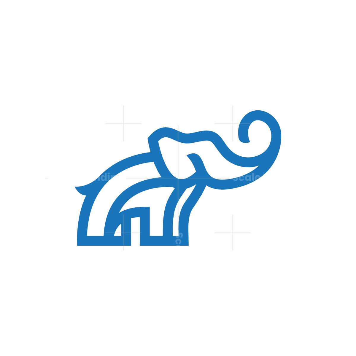 Blue Elephant Logo Elephant Line Logo | Scalebranding