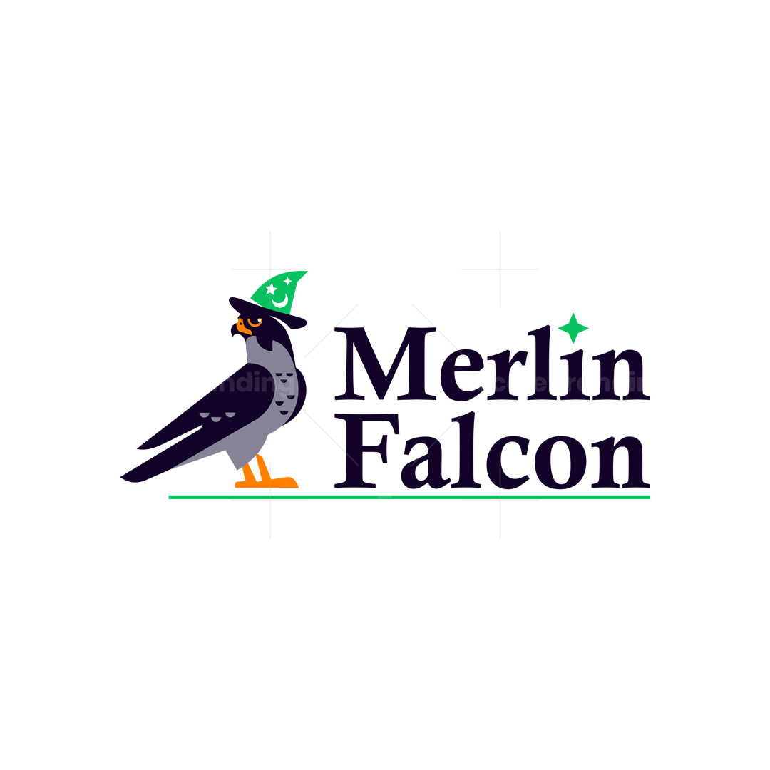 Blue Merlin Falcon wizard Logo | Scalebranding