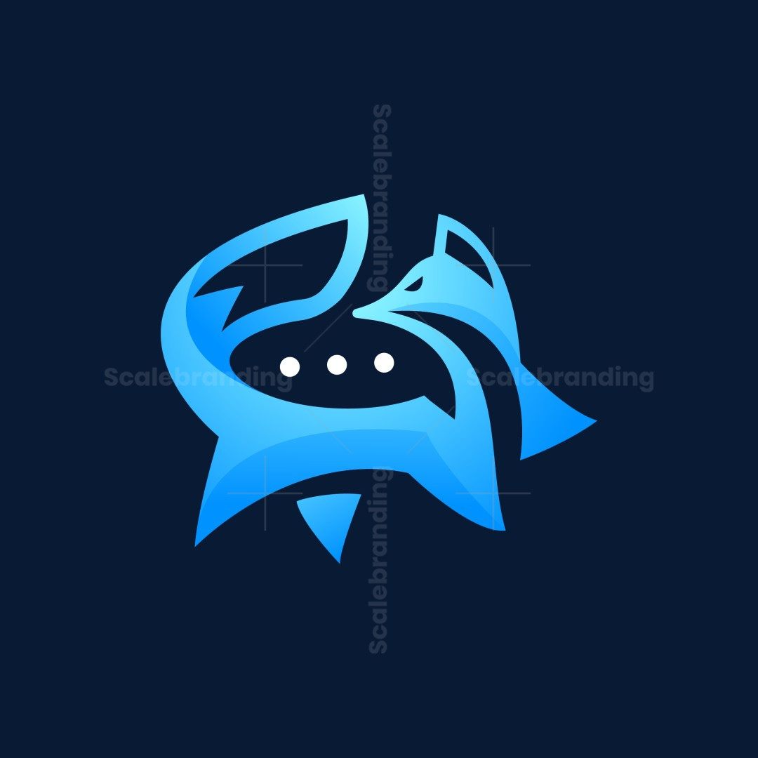 Blue Fox Chat Logo | Scalebranding