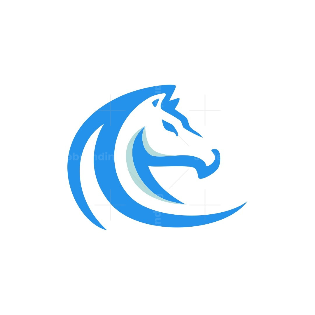 Blue Stallion Logo Blue Horse Running Logo, Logos Ft. Horse & Stallion
