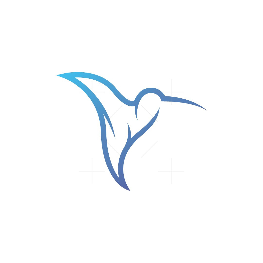 Blue Hummingbird Logo | Scalebranding