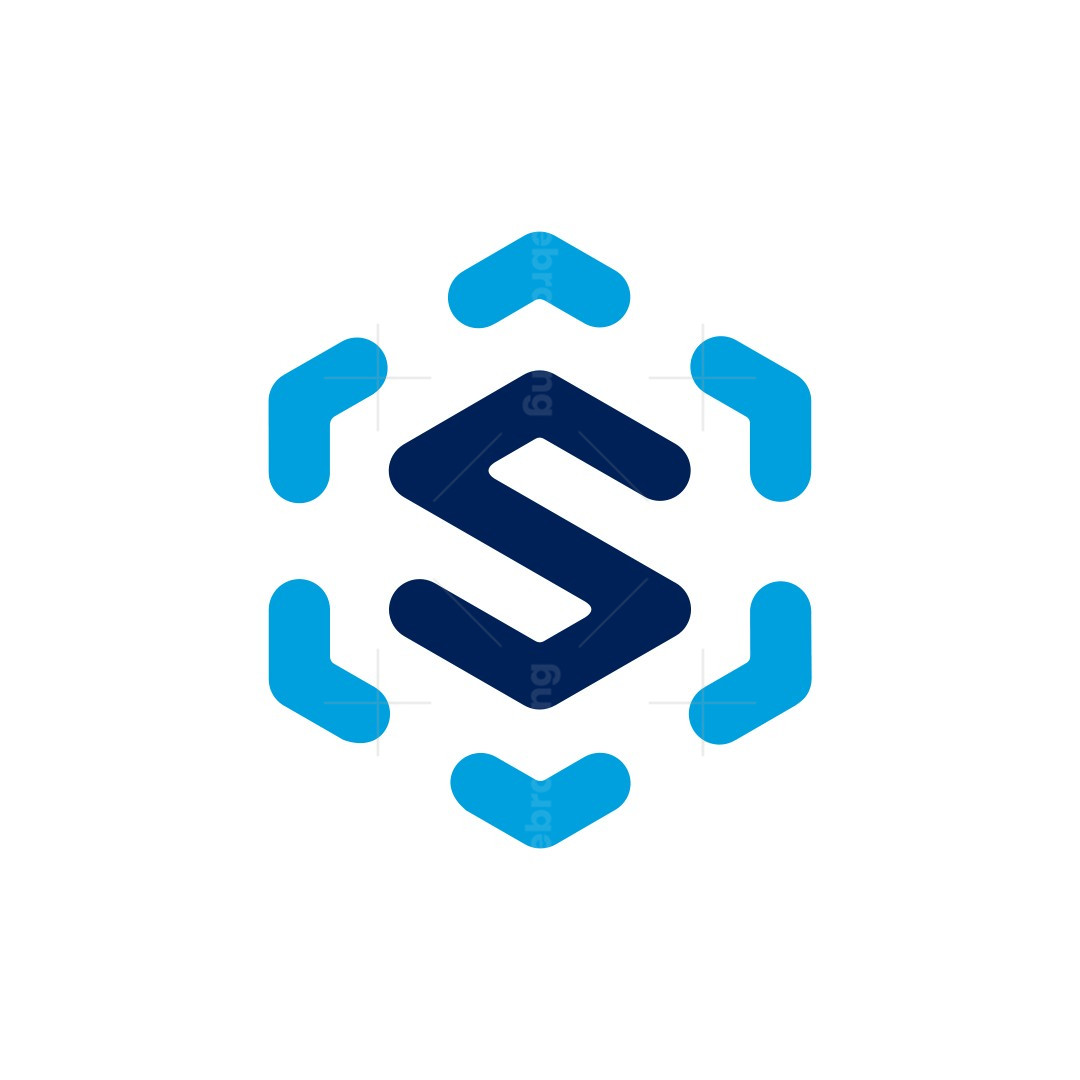 Blue S hexagon Logo | Scalebranding