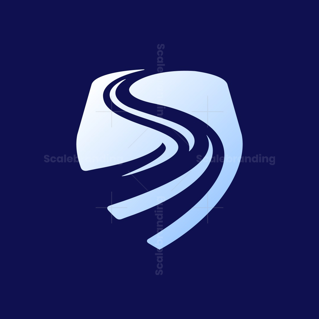 blue S stream shield Logo | Scalebranding
