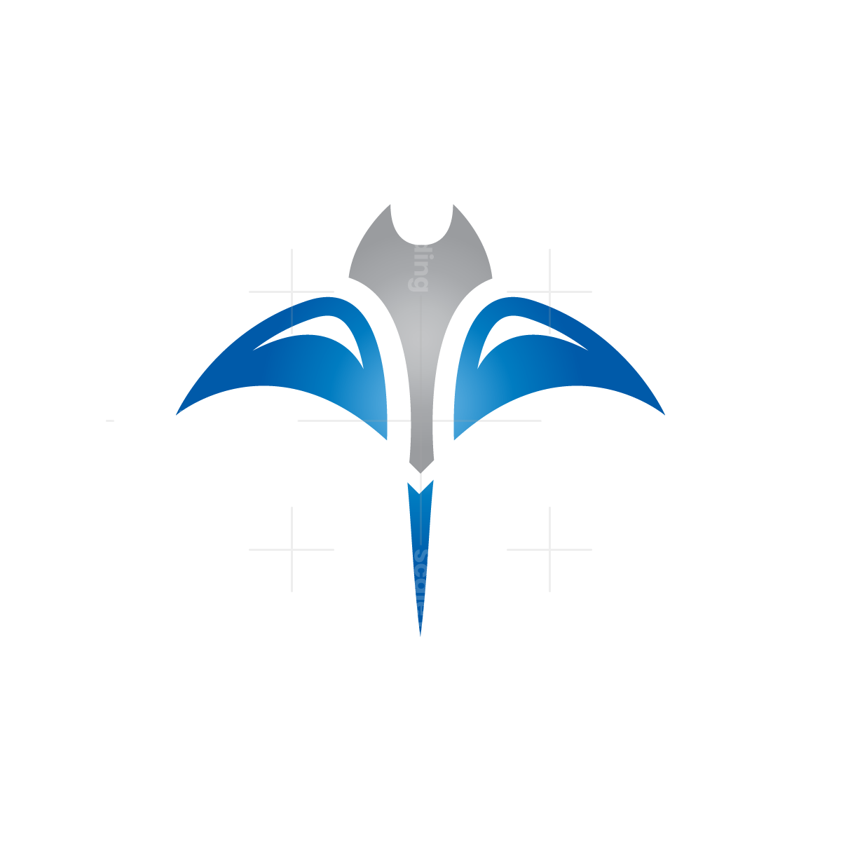 Blue Silver Stingray Logo | Scalebranding