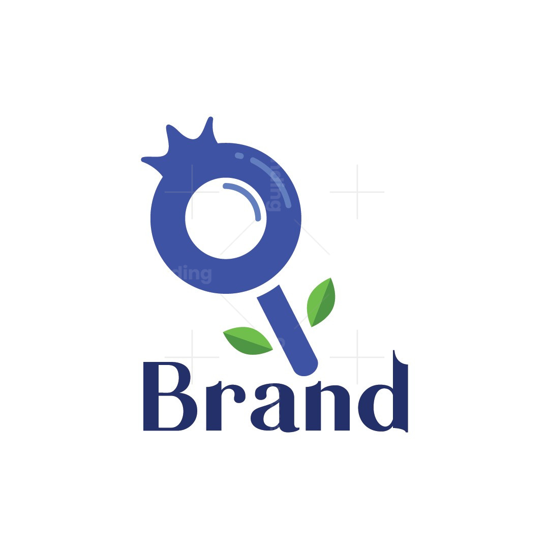 Blueberry Magnifying Glass Logo | Scalebranding